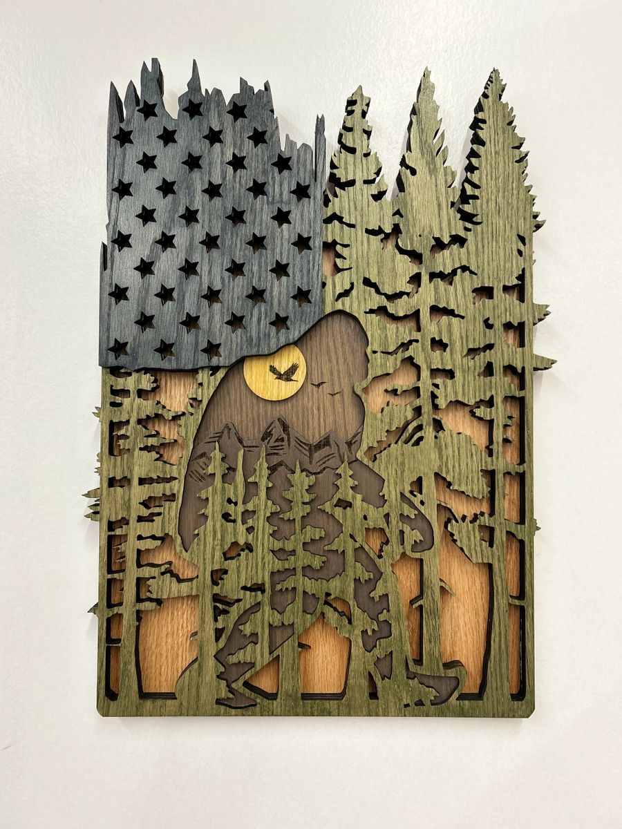 Layered Bigfoot Flag