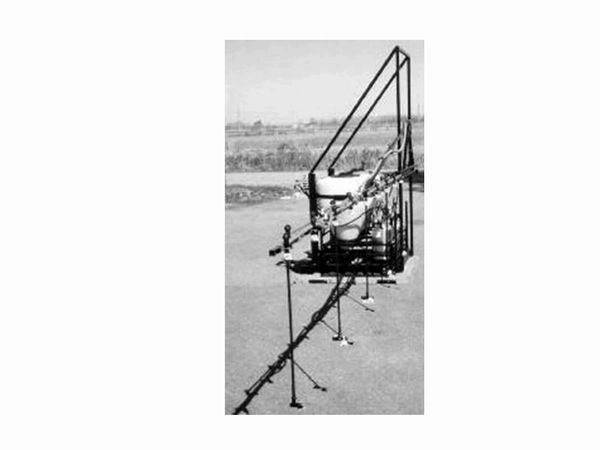 T130-OS10 - Tractor mounted offset boom, holds one 30gal. tank and ten ...