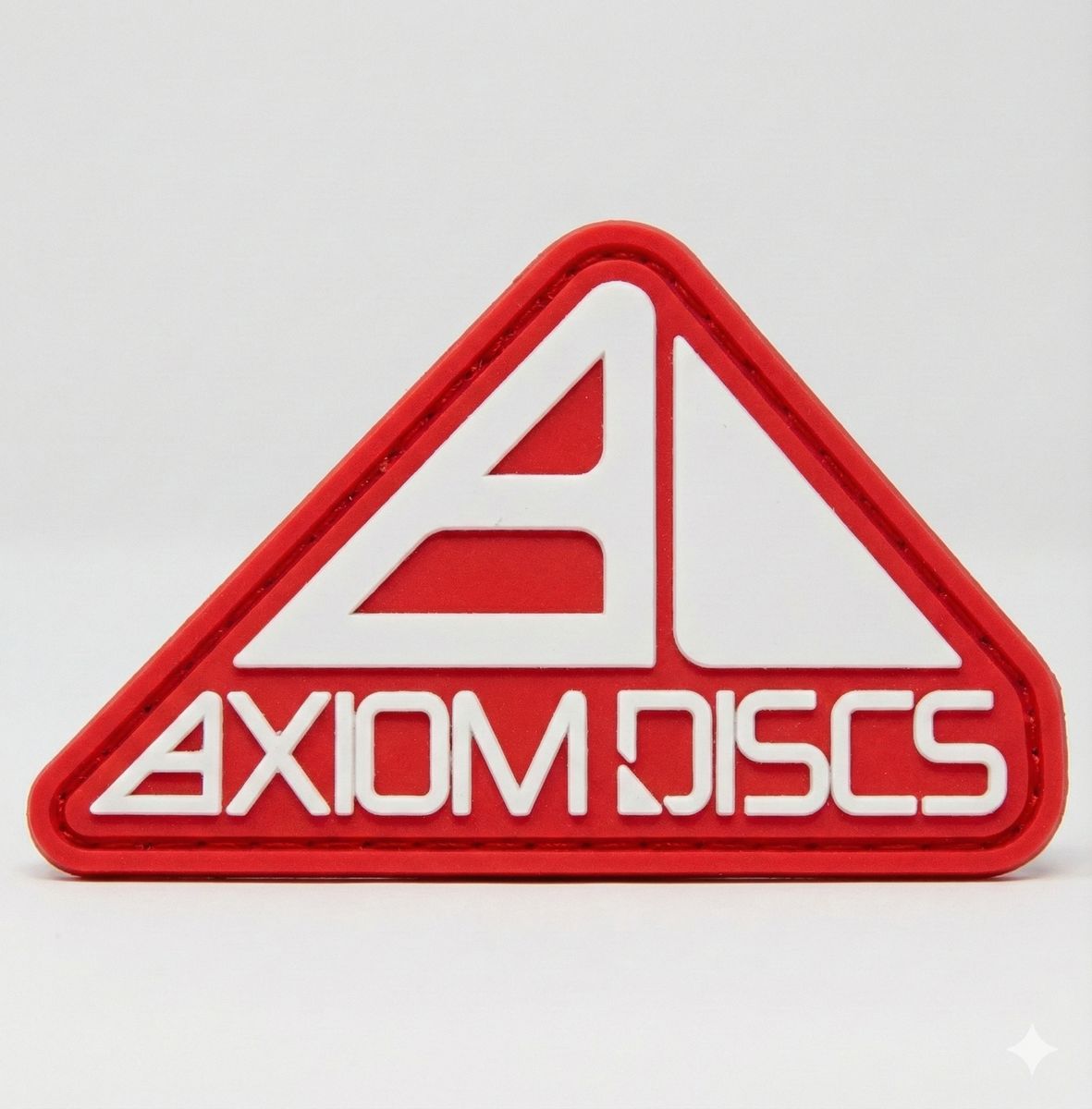 Axiom Discs Pyramid Logo Patch - Red (Velcro Backing)