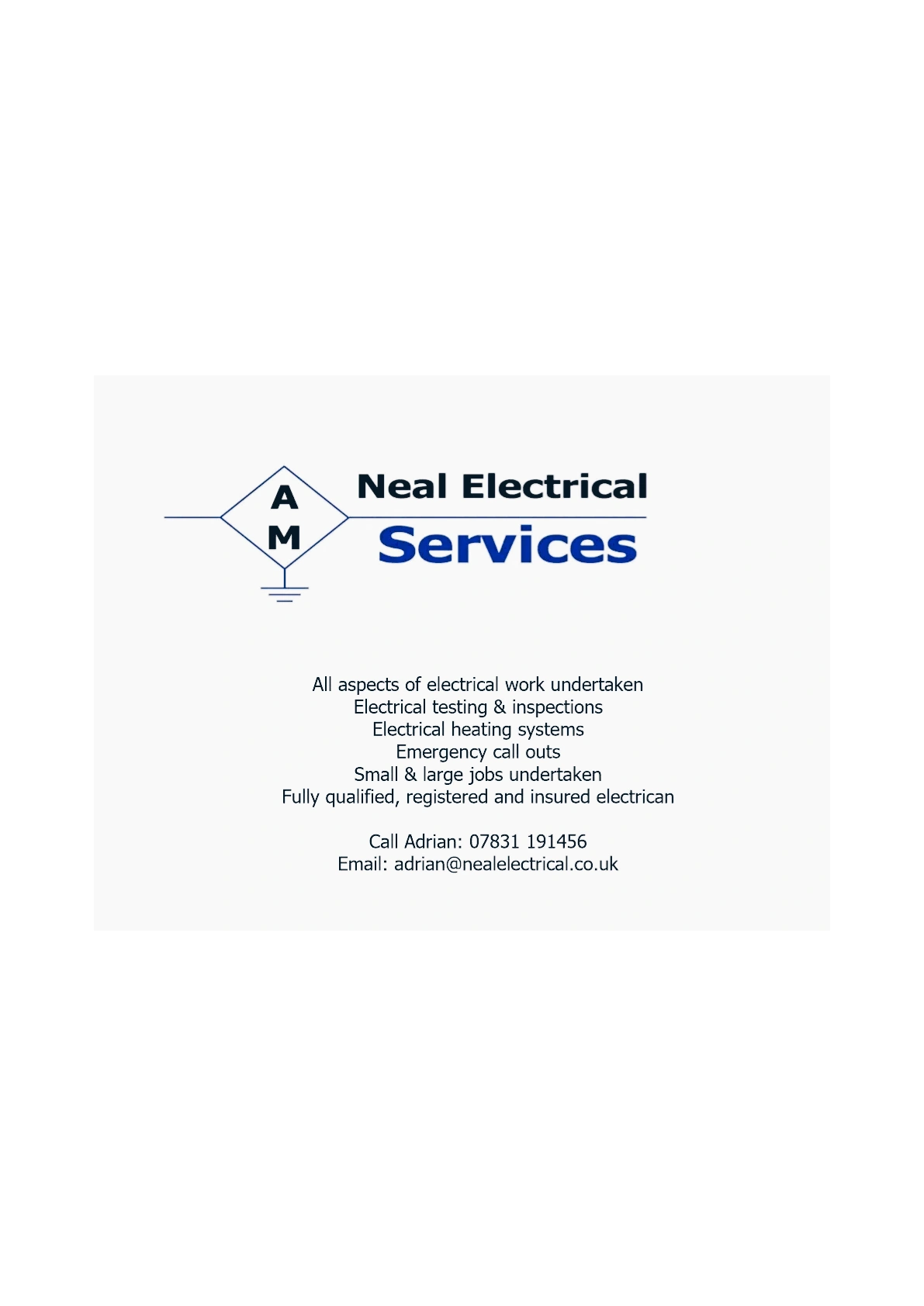 Neal Electric Logo Extremely Proud Of The Team And Very Excited To