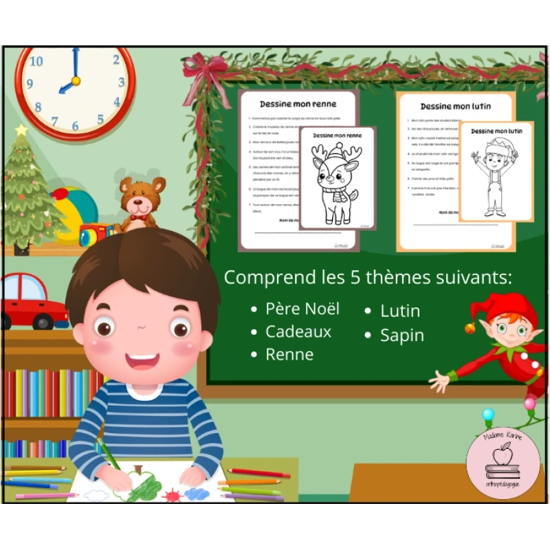 Lis et dessine_ Version Noël_ 1er cycle