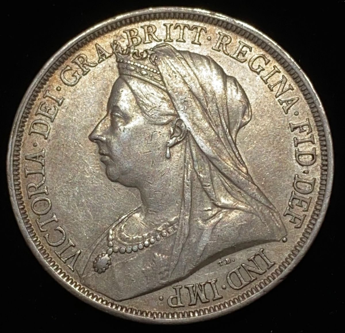 Great Britain, 1893 LVI Silver Crown, Extremely Fine