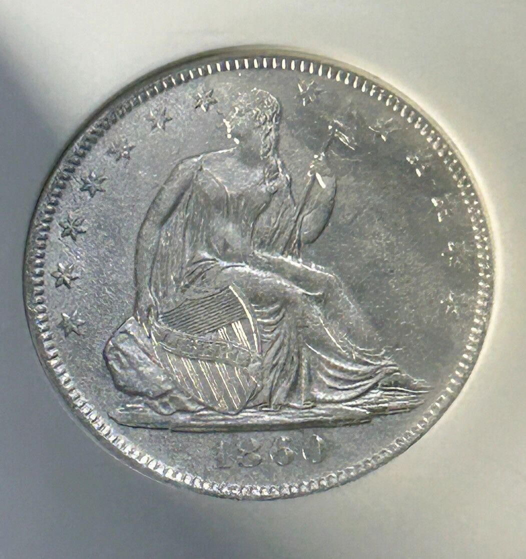 USA, 1860 O Silver Seated Half Dollar, UNC Details, NGC SS Republic Shipwreck