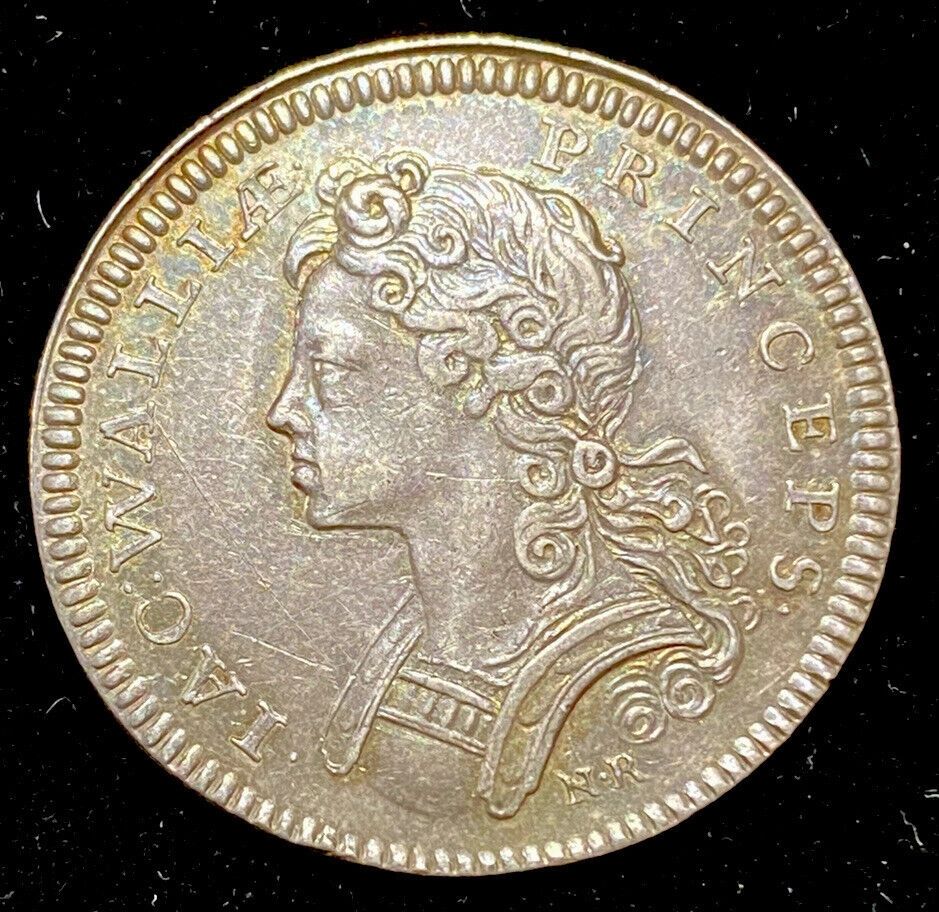 Great Britain, 1699 Jacobite Silver Medal, The Young Pretender, GEF, Eimer 391, Rare