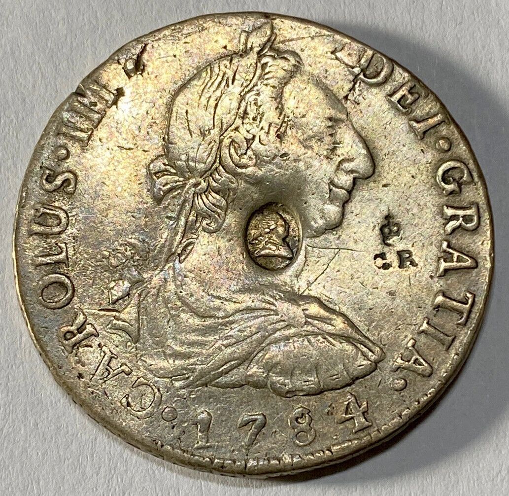 Bank Of England Dollar, George III Countermark On 1787 8R, Potosi Mint.