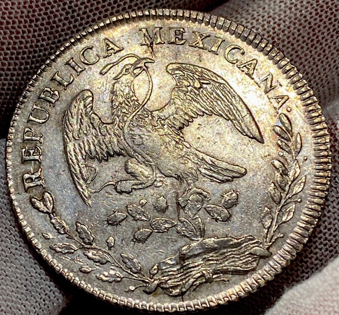 Mexico, 1846 GO FM Silver 8 Reales, Guanajuato Mint,AU, Lustrous, Scarce Date