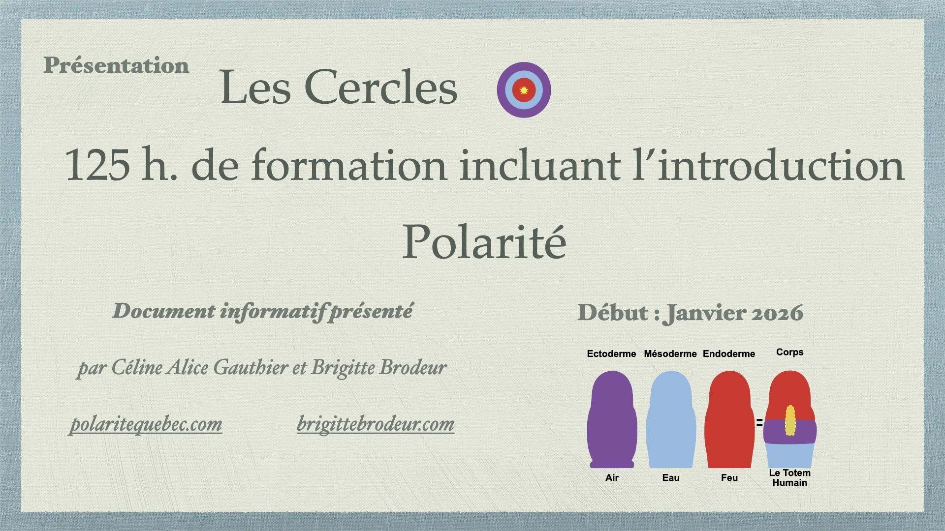 Nouvelle formation en Polarité 2026