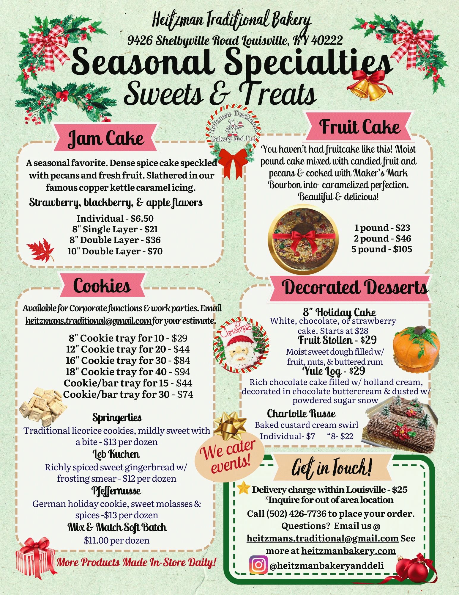 Heitzman Traditional Bakery and Deli - Catering, Cafe, Deli, Weddings ...