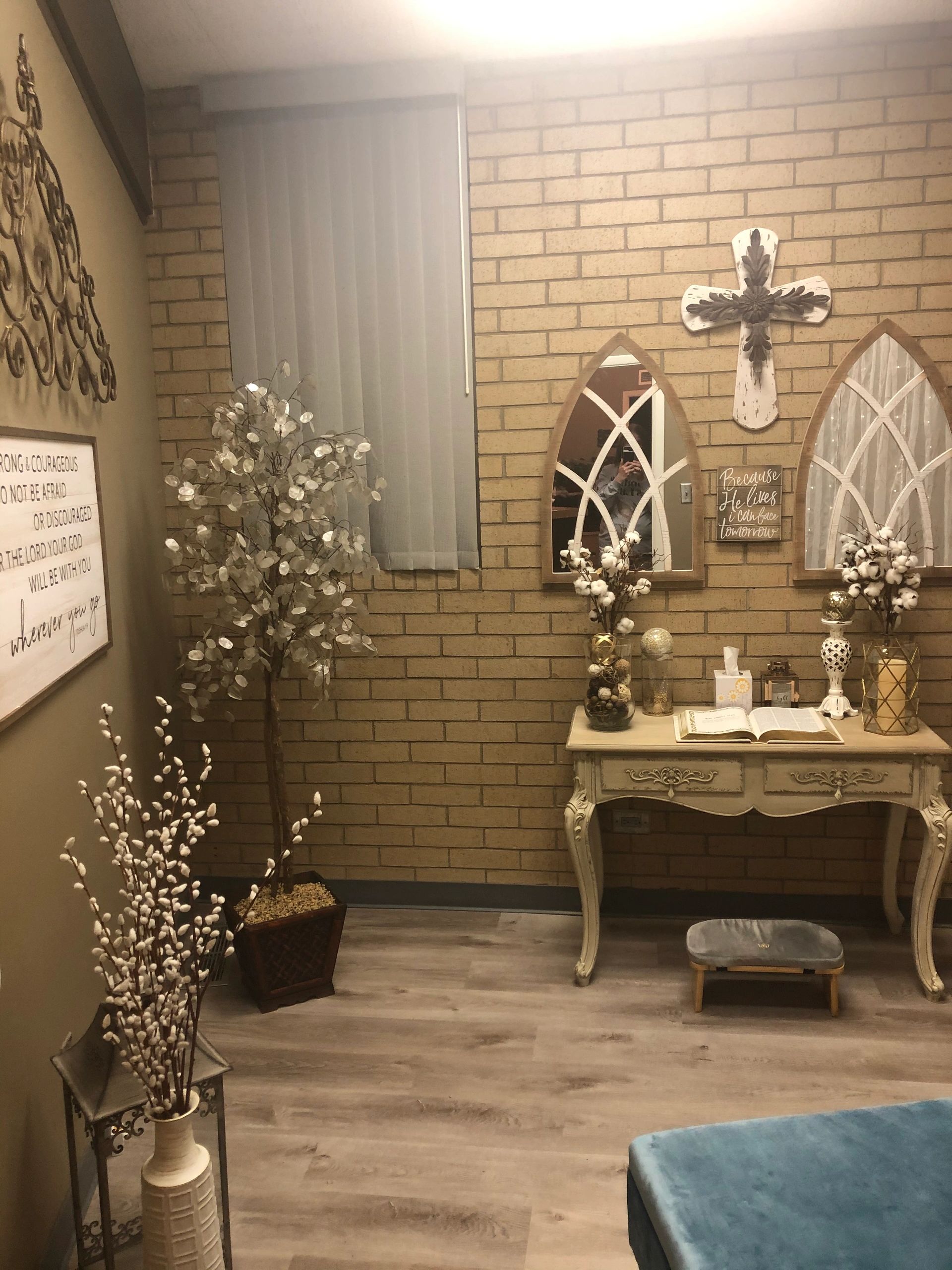 A peek into our chapel room