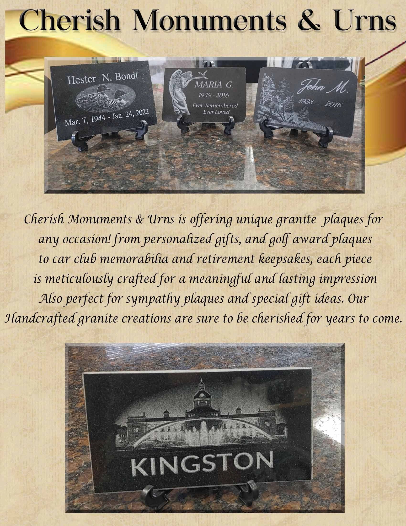 Plaques | Cherish Monuments & Urns