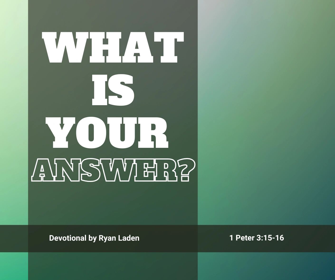 What Is Your Answer?