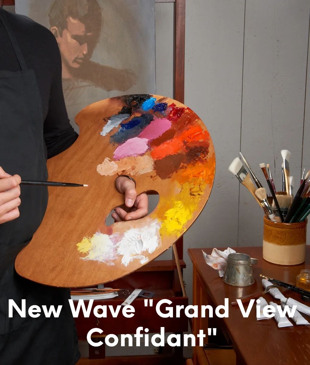 NEW WAVE "Grand View Confidant" Maple Wood Pallette, Natural Stain