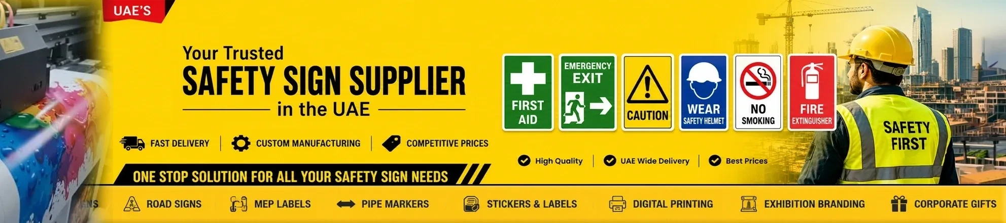 MEP Identification Labels, Pipe Marking Labels - Safety Sign Sticker