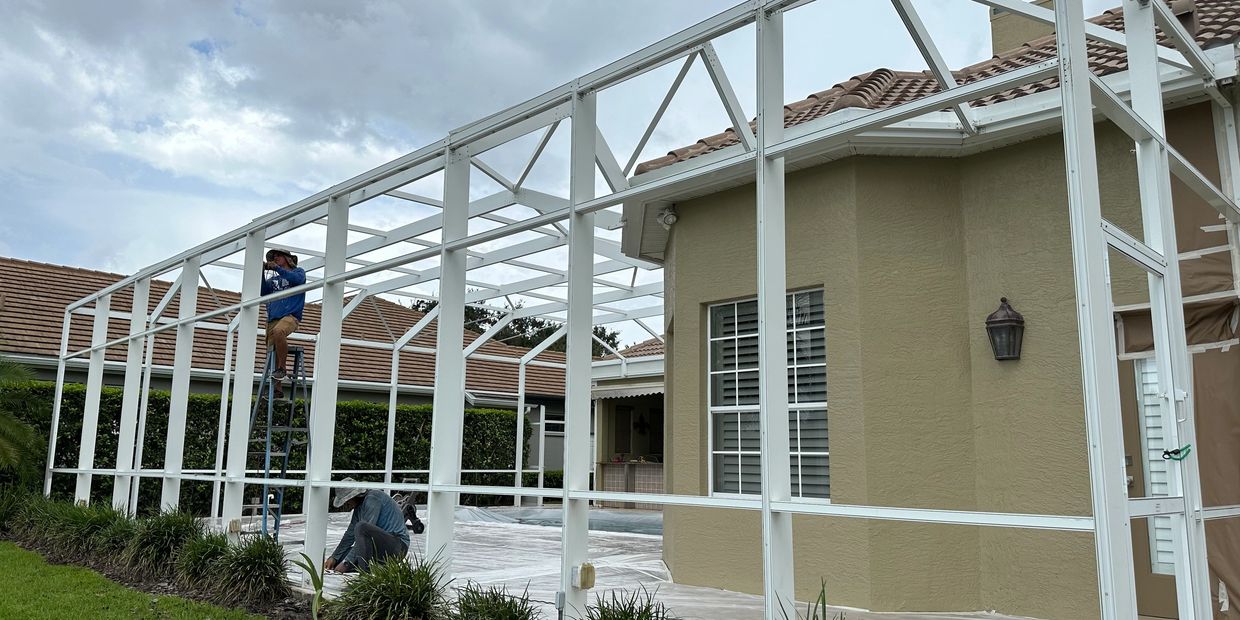 Tampa Pool Cage Painting | Pool Cage Restoration Services