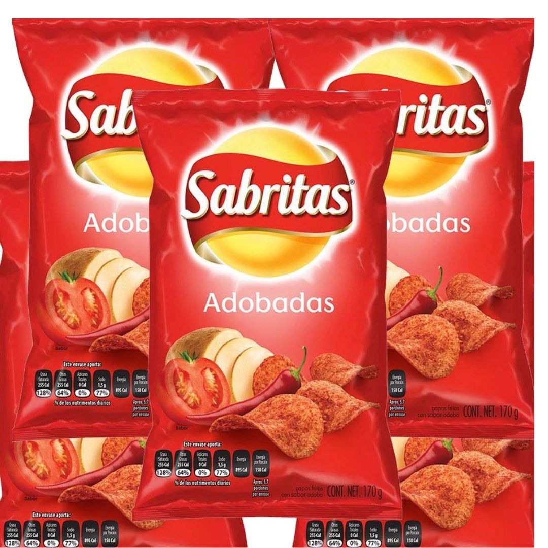 5 Pack Sabritas Adobadas, 170g.