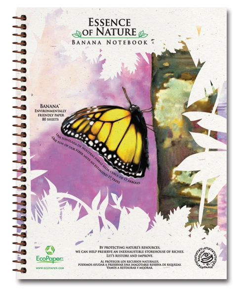 Monarch Butterfly Eco Friendly Banana Paper Notebook (8.5 x 11)