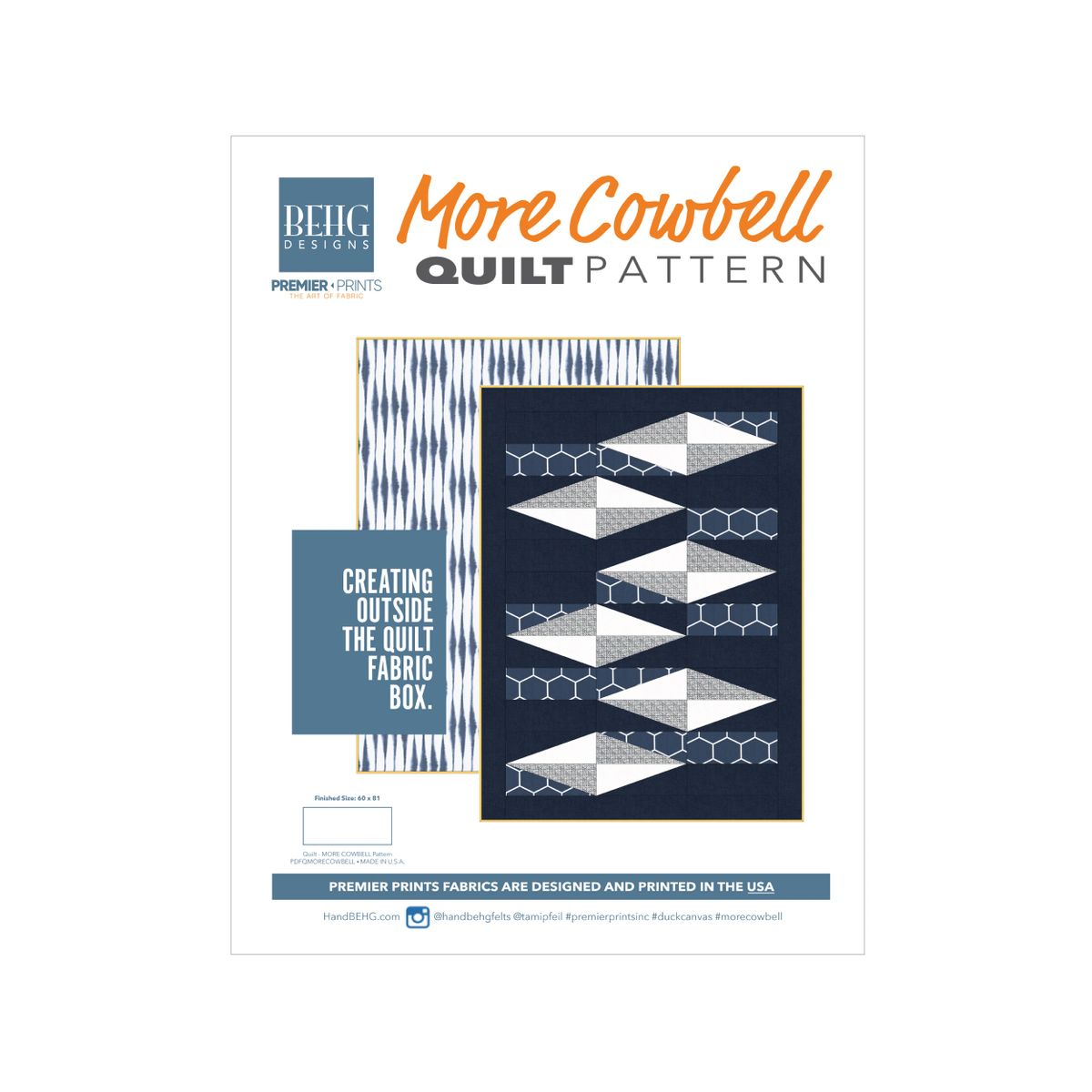 PDFQ More Cowbell Pattern - BEHG DESIGNS for Premier Prints