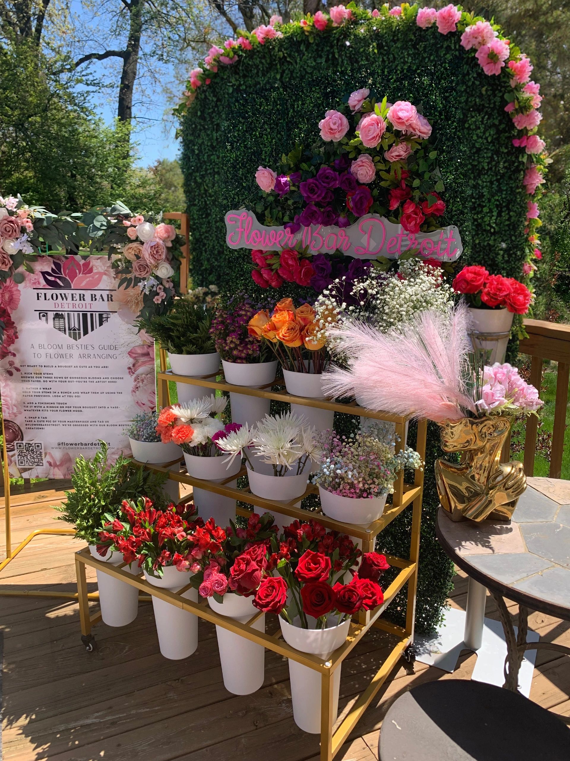 Unique Flower Bar for Parties in Detroit
