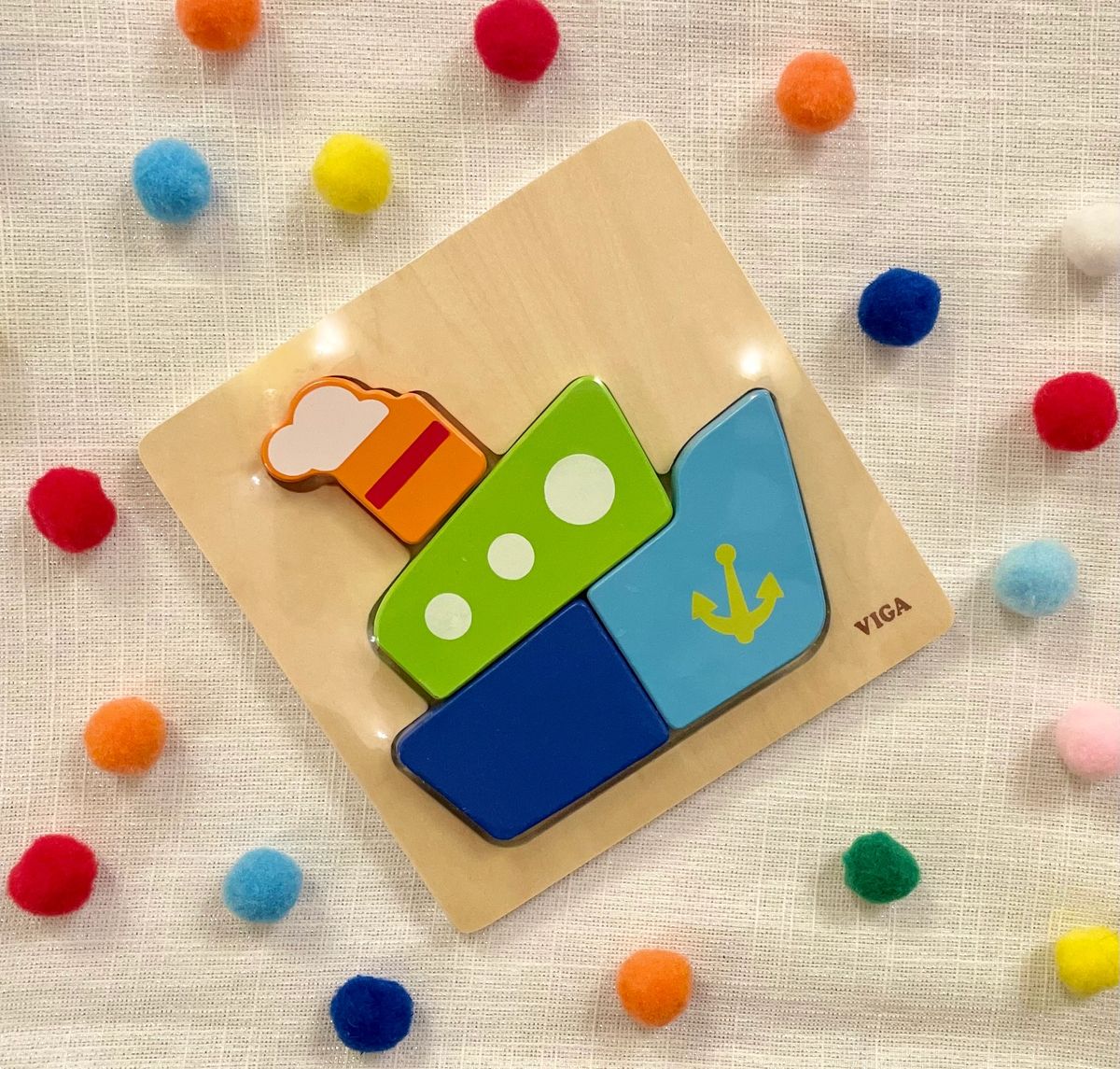 Viga Handy Block Puzzle-Boat