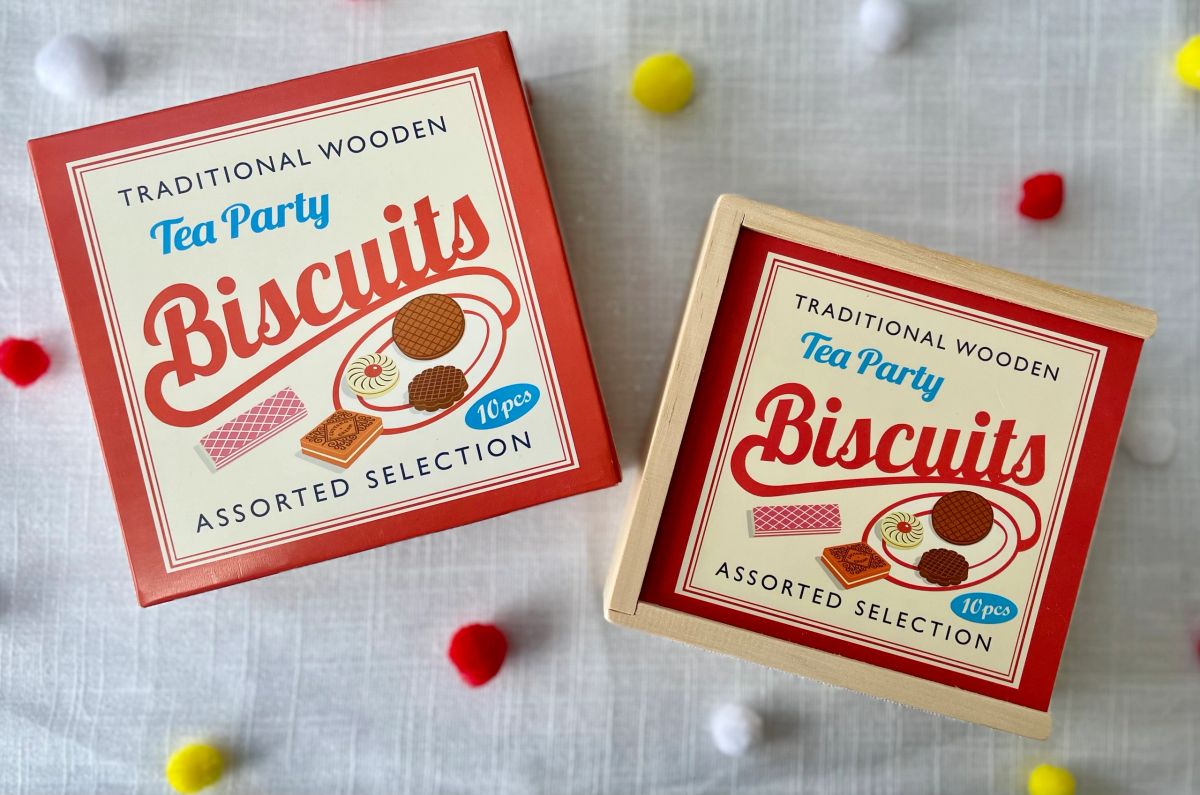 Traditional Wooden Tea Party Biscuits by Rex London
