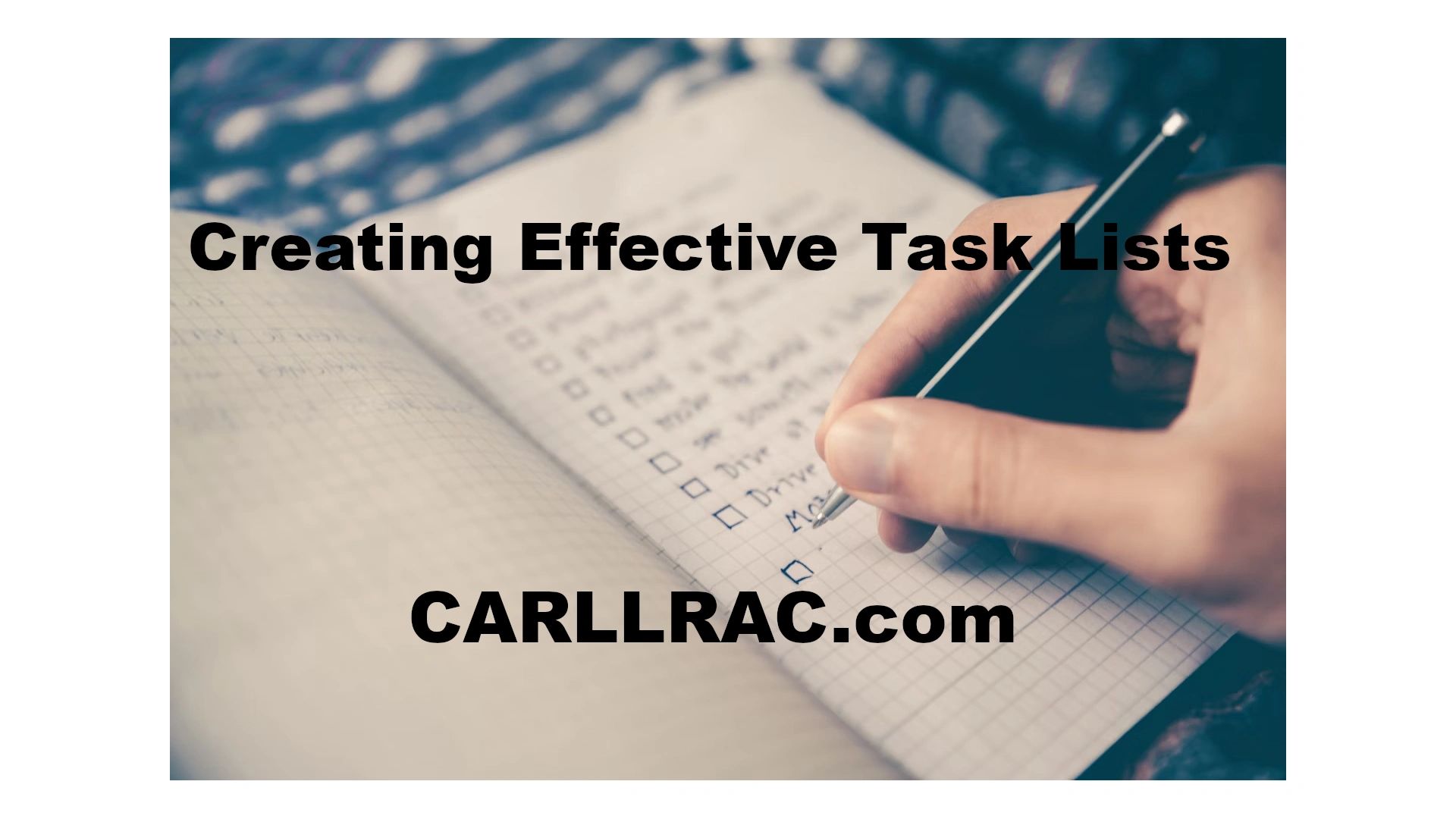 Creating Effective Task Lists