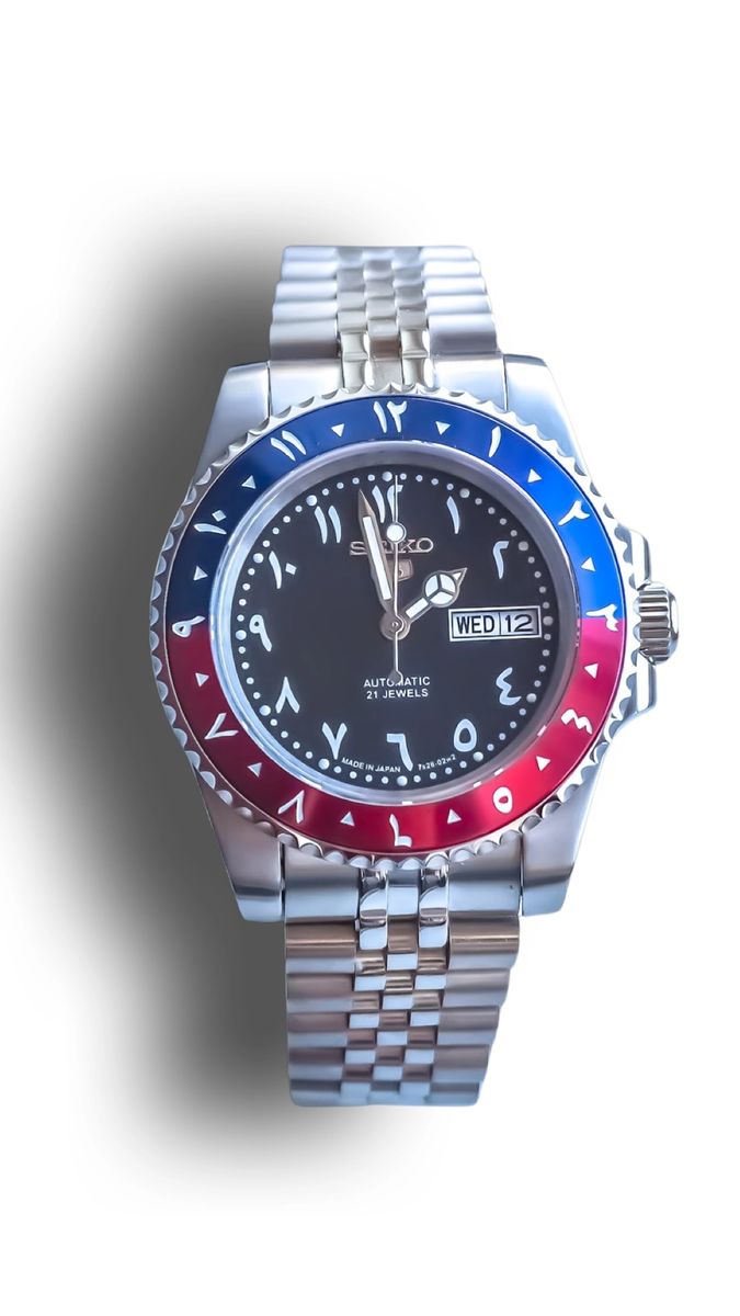 JayJMods Choose Your Bezel Arabic Day Date Dive Watch