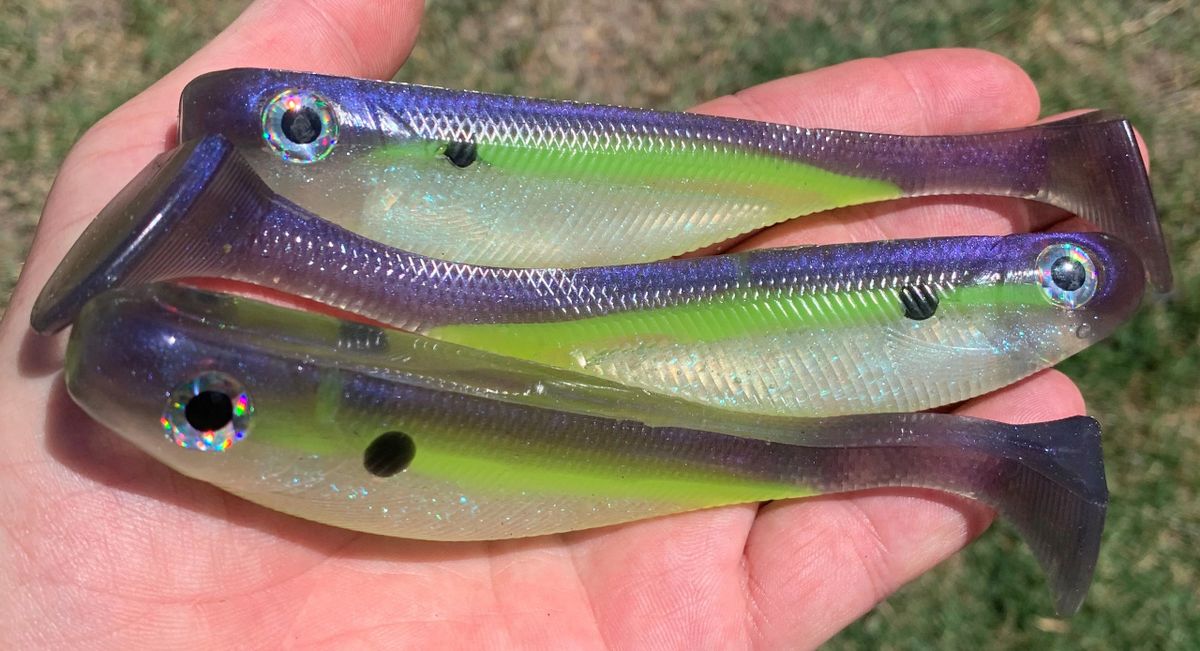 6" (Blue Hypershift Shad) 3 pk