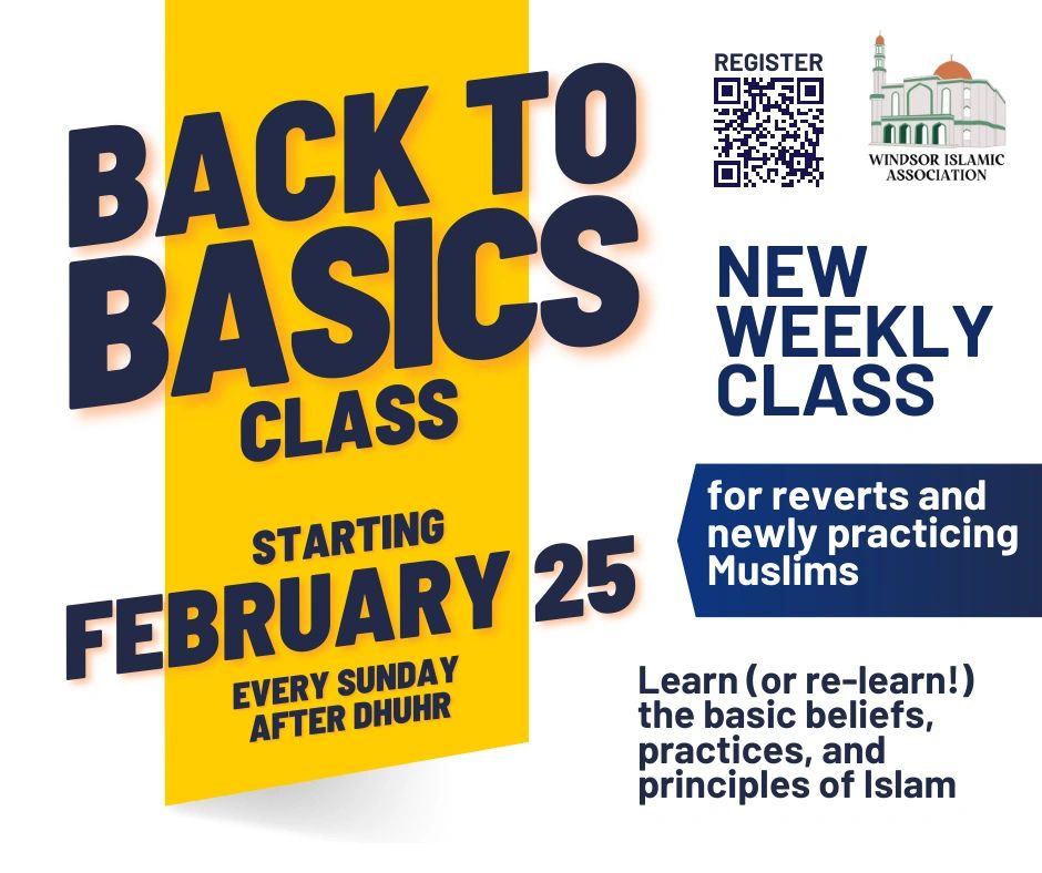 New Weekly Class for Converts and Newly Practicing Muslims