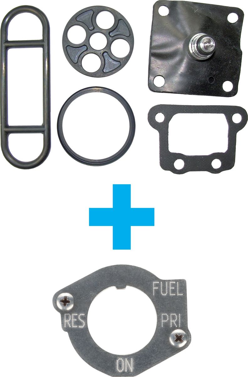 Fuel Petcock Repair Kit + Makeover Kit - Stainless Steel - SR500 XS500