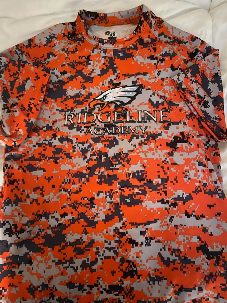 Orange Camouflage T-shirt Dry Fit