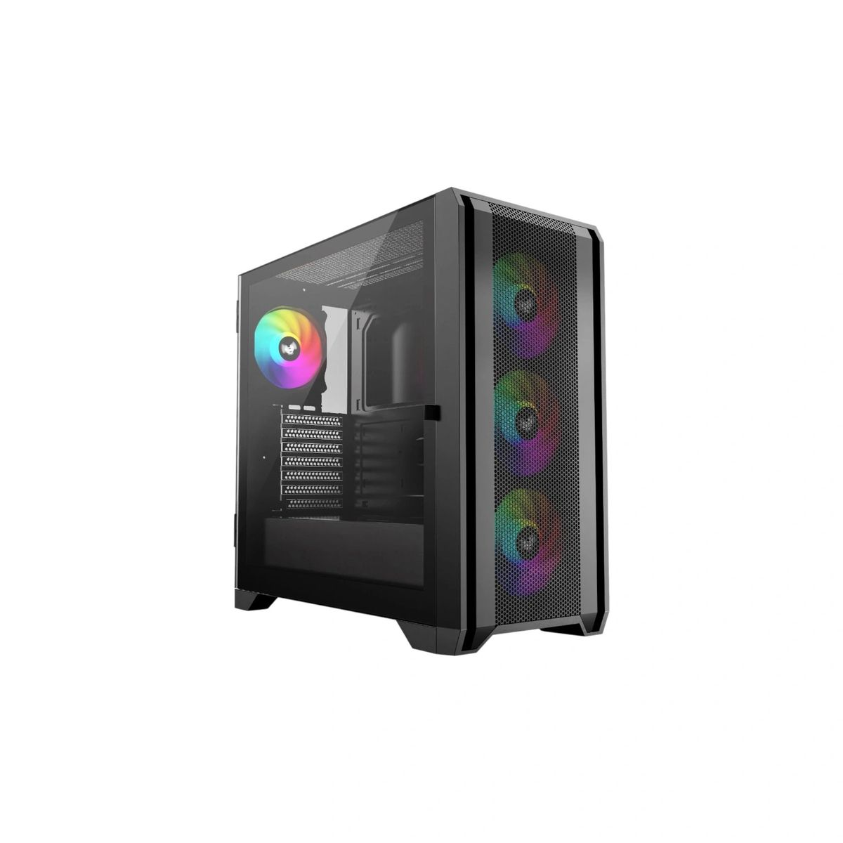 iONZ GE336F V2 E-ATX Full Tower with 4 ARGB Fans PC Case, Black ...