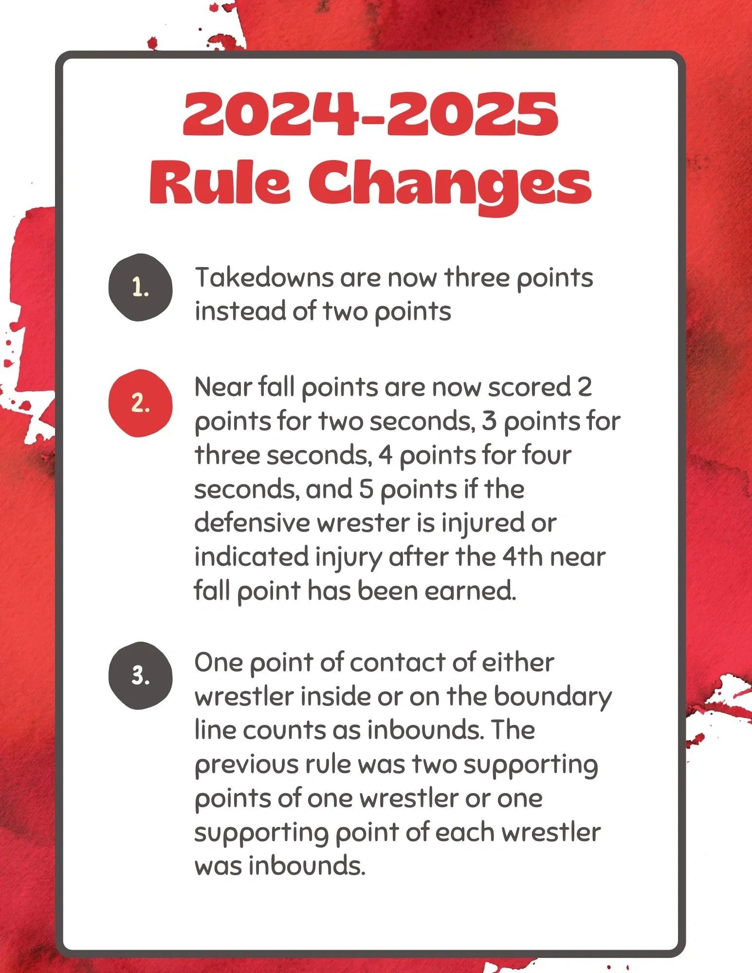2024-2025 Rule Changes
