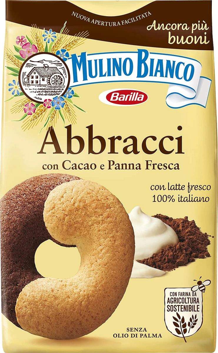 Mulino Bianco, Abbracci Cookies,12.3oz/350g
