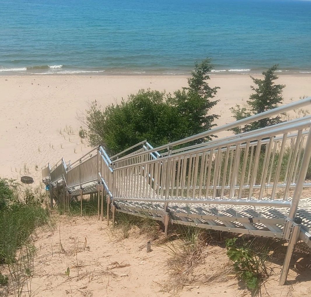 Ezbeachsteps - Beach Steps, Adjustable, Aluminum Steps