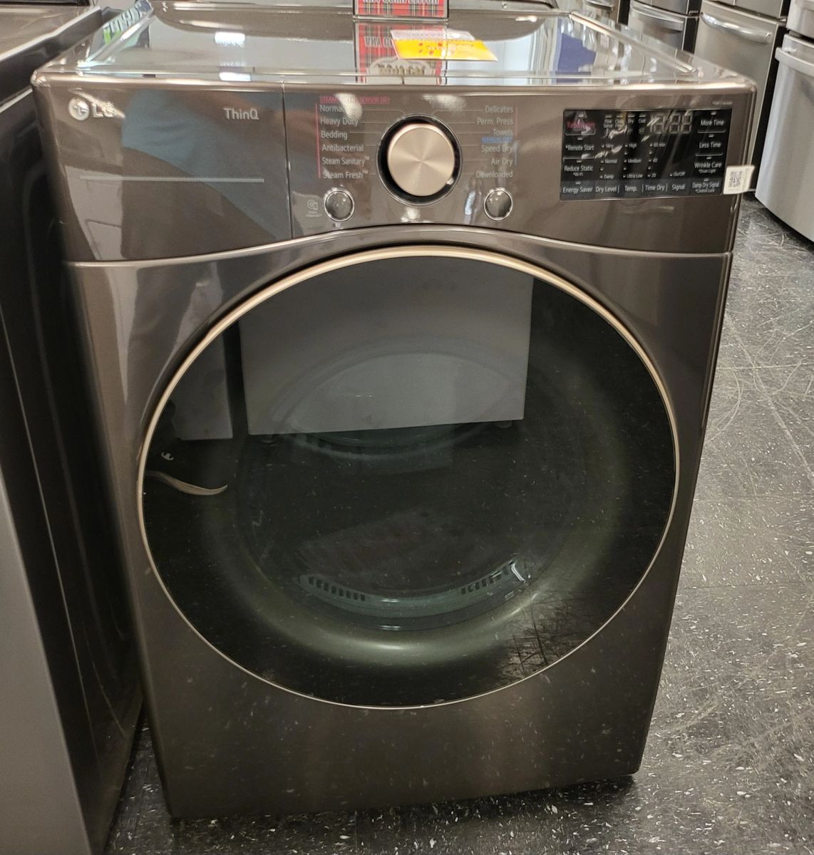 LG True Steam 7.4-cu ft Stackable Steam Cycle Vented Smart Electric ...