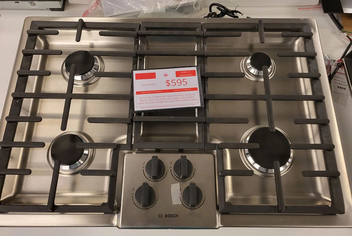 Bosch - 500 Series 30" Built-In Gas Cooktop - Stainless Steel - NGM5056UC