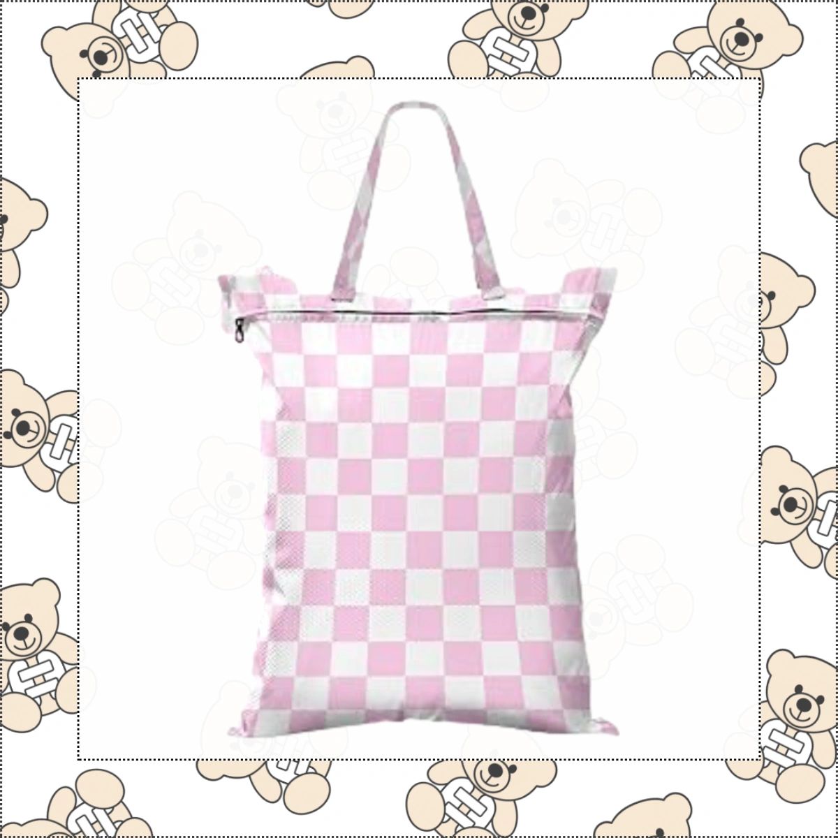 Pink Checkerboard Large Scoliosis Brace Bag
