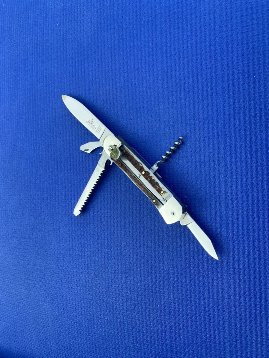 Hubertus Camper knife 11 cm Camper with Corkscrew and Saw BACK IN STOCK