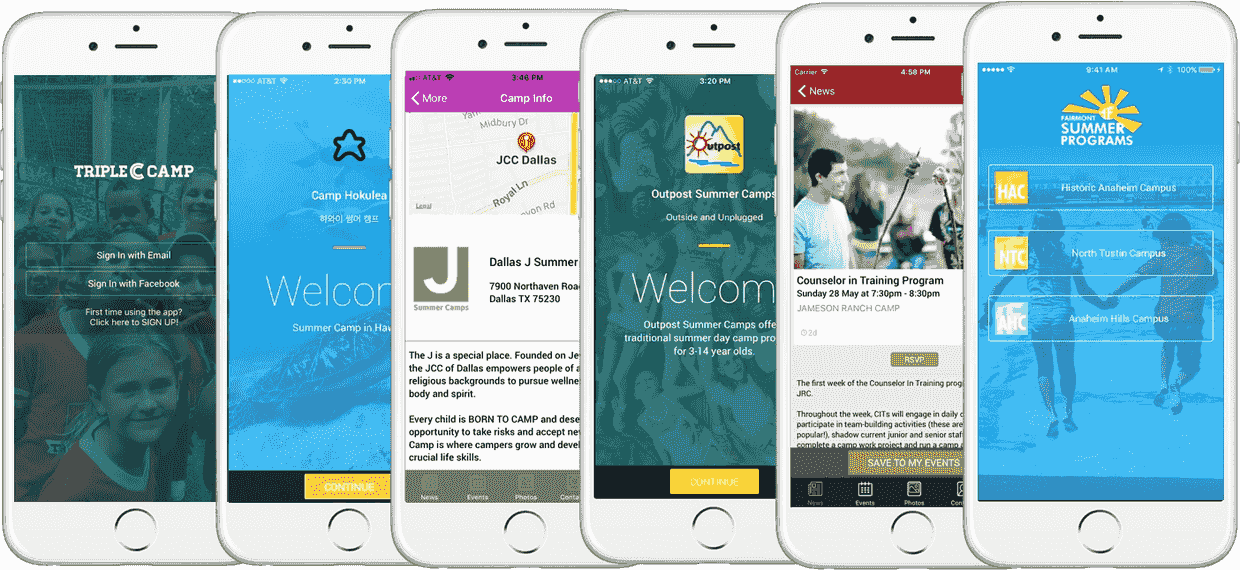myCAMPapp, custom apps for camps