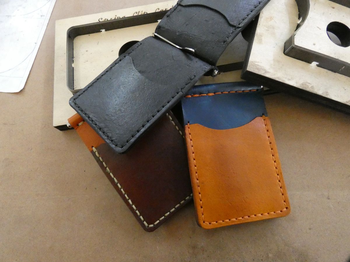 Spring Clip Wallet die set without stitch holes