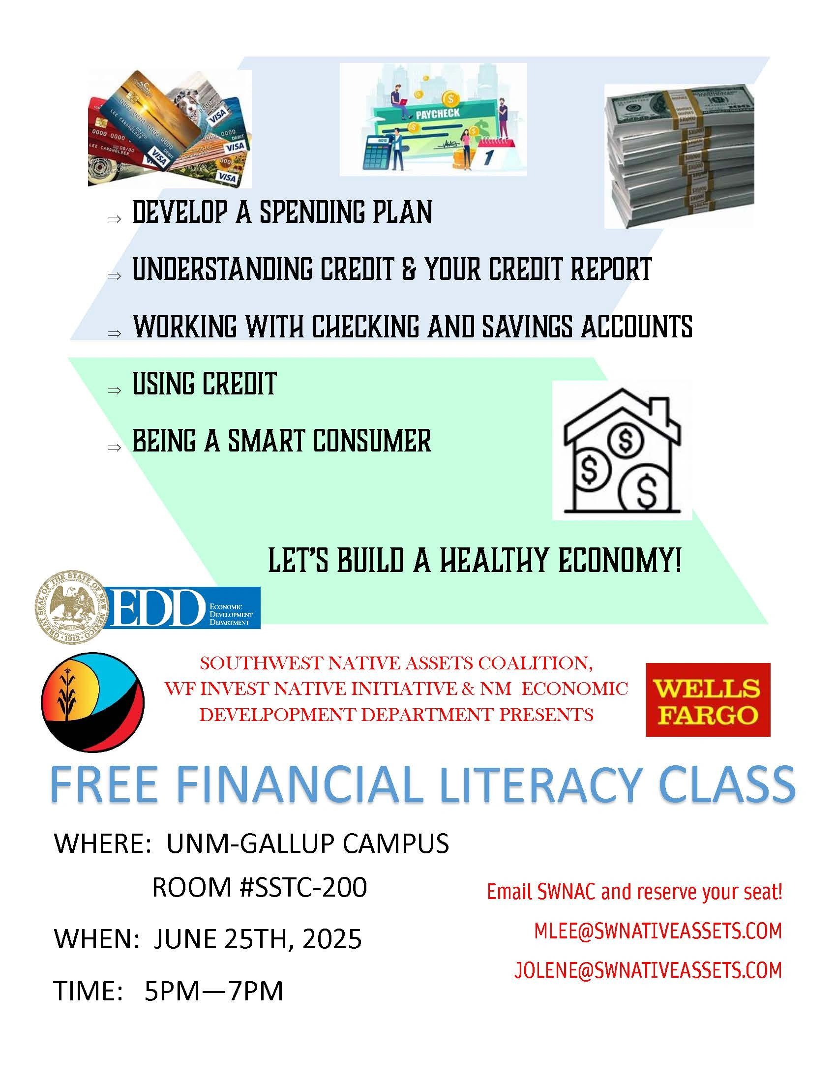 FREE FINANCIAL LITERACY CLASS – UNM GALLUP