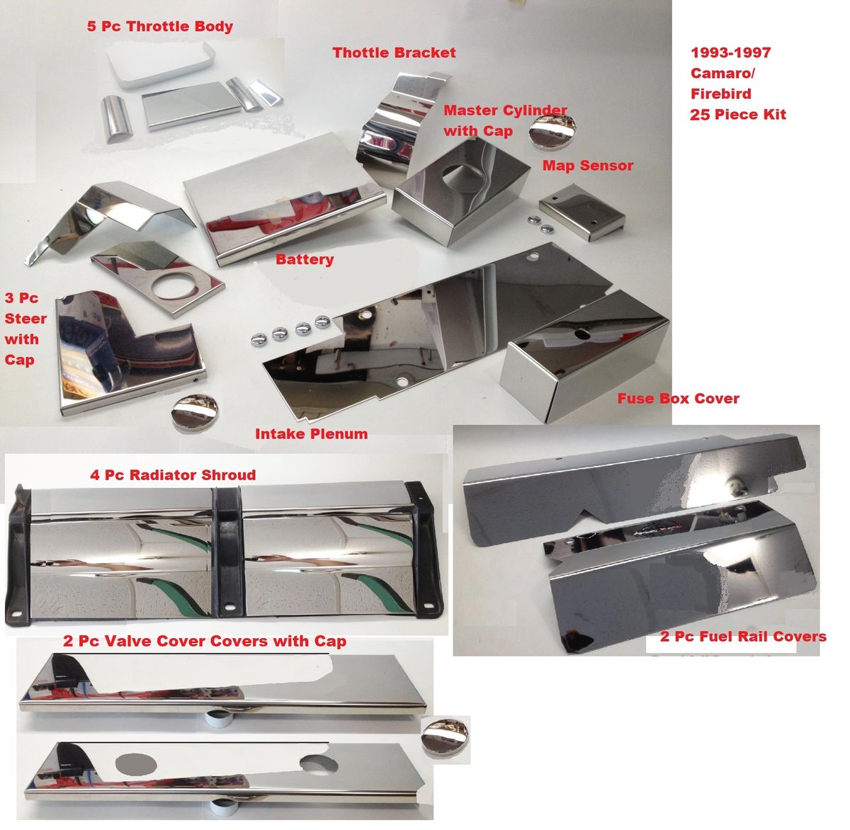 Money Saving Camaro Firebird LT1 1993-1997 Entire Engine Dress Up Kit