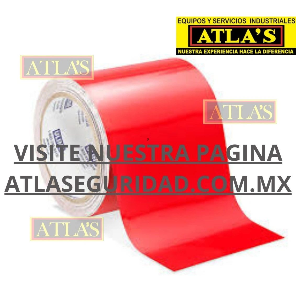 CINTA ADHESIVA REFLEJANTE COLOR ROJA 4" INCH