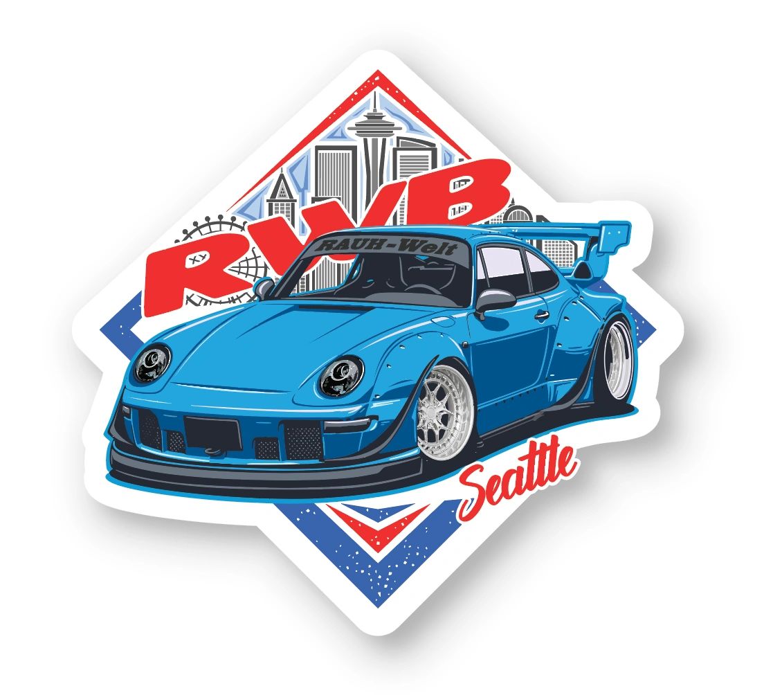 RWB Seattle Blue 993 Sticker