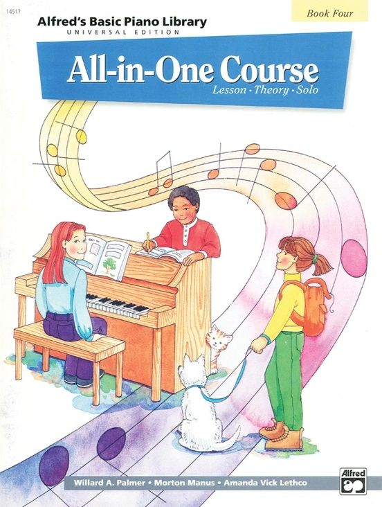 Alfred's Basic Piano Library Lesson All-In-One Course Book 4