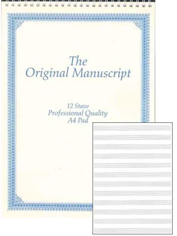 The Original Manuscript (Professional Quality) 12 Stave Top Spiral 50 Page