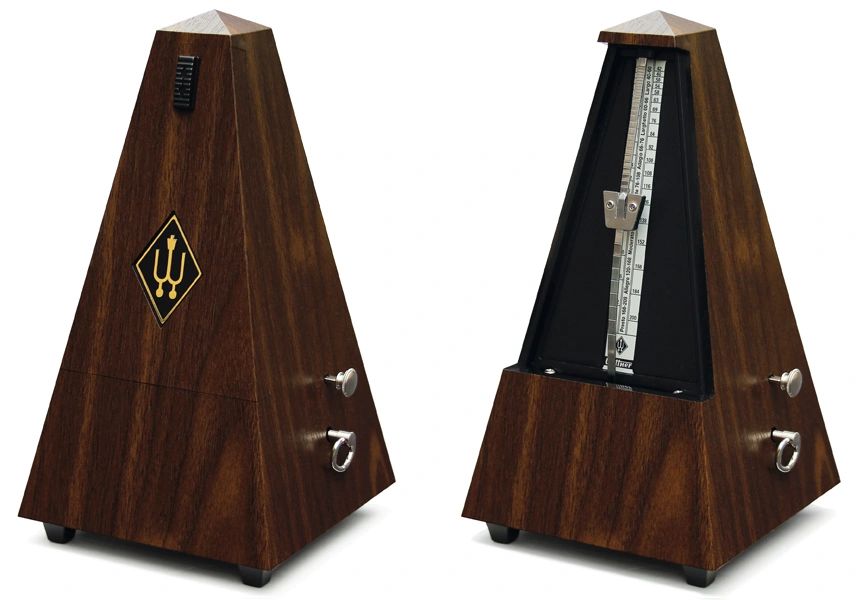 Wittner Metronome - Plastic casing with Bell - Walnut Grain 855131