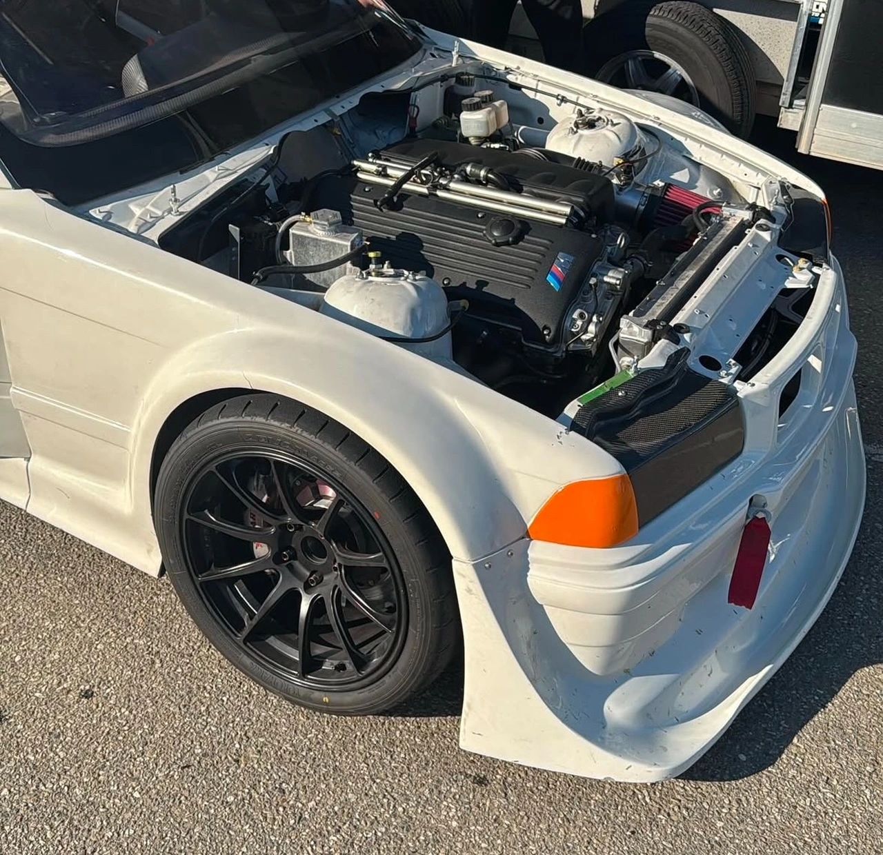 BMW E36 M3 S54 Racecar Fitted with GTR V2 Wide Body Kit