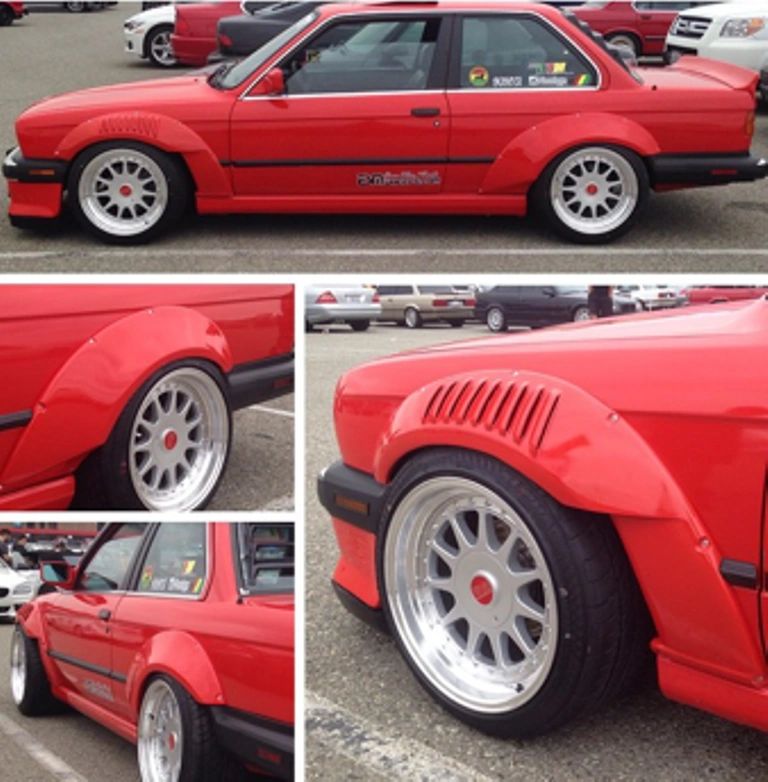 BMW E30 GTR-S Rivet On Front + Rear Fender Flares