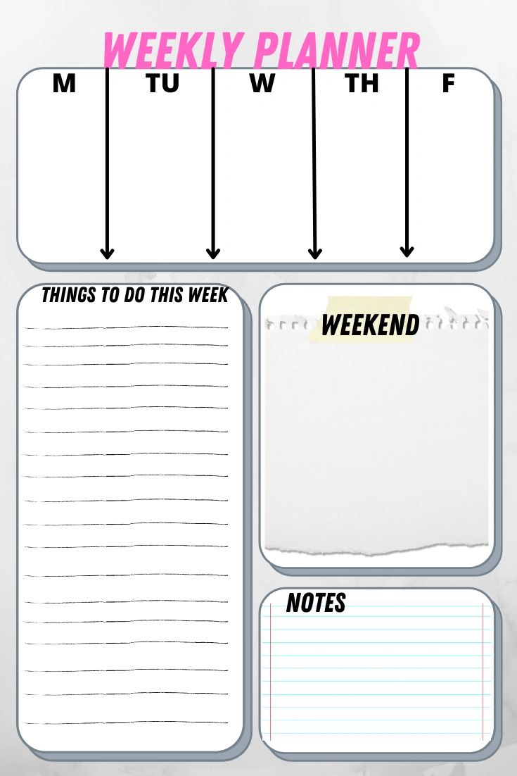 Weekly Planner Printable